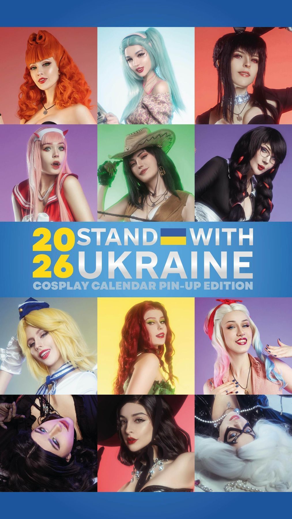 Календар на 2026 рік. Stand with Ukraine. Cosplay calendar 2026 (L ...